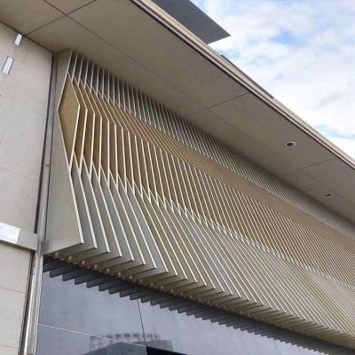China Triangular Baffle Exterior Facade Panels Aluminium 4000mm 2.85mm Thick for sale