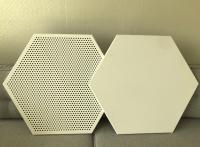 China Plain Hexagonal Sound Absorption Ceiling Panels Pre Painted 404mm for sale