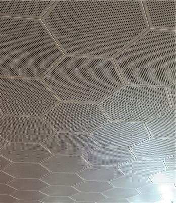 China Plain Hexagonal Sound Absorption Ceiling Panels Pre Painted 404mm for sale
