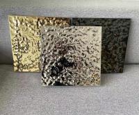 China SS304 Water Wave Stainless Steel Panel Reflective Water Ripple Metal Sheet for sale