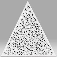 China Perforated Acoustic Metal Ceiling Tiles Powder Coated Triangular For Convention Center for sale