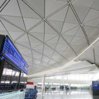 China Perforated Acoustic Metal Ceiling Tiles Powder Coated Triangular For Convention Center for sale