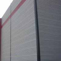China External Wall 800x800 Corrugated Aluminum Panels Silver Grey 8mm Holes for sale