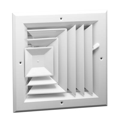 China Sidewall Air Diffuser Ceiling Fixed Blade 1mm Frame 300x300mm for sale