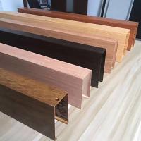 China Netted Mahogany Grain Color metal Baffle Ceiling U Shaped for sale