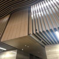 China Netted Mahogany Grain Color metal Baffle Ceiling U Shaped for sale