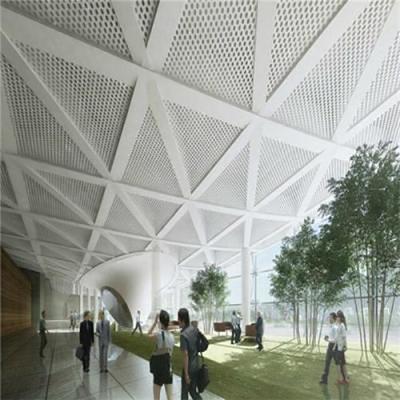 China Perforated Aluminum Ceiling Panels 500x500mm PE Coating for sale