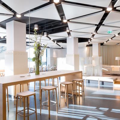 China Fashion Soundproof Triangular Clip In Ceiling Perfect Shape 1.1mm Thickness for sale