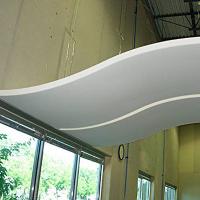 China Curved Aluminum Metal Ceiling 19mm Height PVDF coating for sale