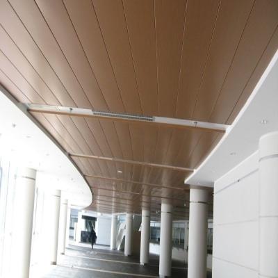 China 600mm Width Aluminum Metal Ceiling S Strip For Shopping Mall for sale