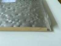 China Wood Grain Aluminum Metal Ceiling 300x300x25mm Stainless Steel Ripple Clip In Ceiling for sale