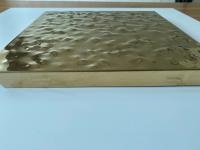 China Wood Grain Aluminum Metal Ceiling 300x300x25mm Stainless Steel Ripple Clip In Ceiling for sale