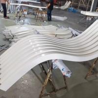 China 6000mm Metal Building Facades Custom Wave Tube Baffle Cladding Wall Curtain for sale