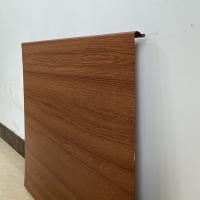 China Modern 600x30x1.0mm Aluminum Metal Ceiling S Strip Ceiling With Timber Looking In Polyester for sale