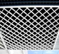 China Ventilate Cell Metal Ceiling Tiles Aluminum Black And White Grid Ceiling Decoration for sale