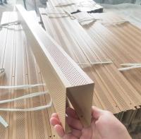 China Wooden Grain U Baffle Acoustic Ceiling Aluminum Perforated 1.0mm Thickness for sale
