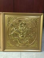 China 600x600mm Aluminum Metal Ceiling 3D Temple Board Gold Foil Buddha Hall Lotus for sale