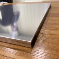China 600x600mm Aluminum Metal Ceiling Non Perforation Aodnized Half Mirror Aluminum Hook On Panel for sale