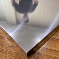 China 600x600mm Aluminum Metal Ceiling Non Perforation Aodnized Half Mirror Aluminum Hook On Panel for sale