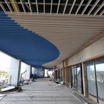 China 25Wx150H Aluminum Metal Ceiling Thickness 0.7mm Dripping Baffle Ceiling for sale