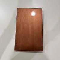 China Metallic Paint Brushed Copper Aluminum Solid Panel 150x200x20mm for sale