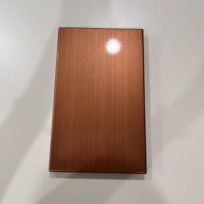 China Metallic Paint Brushed Copper Aluminum Solid Panel 150x200x20mm for sale