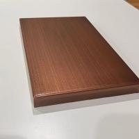 China Metallic Paint Brushed Copper Aluminum Solid Panel 150x200x20mm for sale