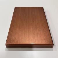China Metallic Paint Brushed Copper Aluminum Solid Panel 150x200x20mm for sale