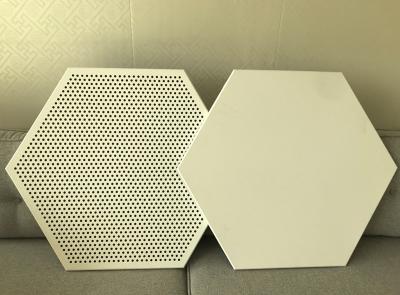 China waterproof Aluminum Metal Ceiling 404x404x404x404x404x404mm Beautiful Shape Of Hexagon Gusset Plate for sale