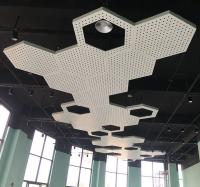 China waterproof Aluminum Metal Ceiling 404x404x404x404x404x404mm Beautiful Shape Of Hexagon Gusset Plate for sale
