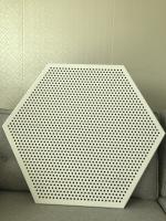 China waterproof Aluminum Metal Ceiling 404x404x404x404x404x404mm Beautiful Shape Of Hexagon Gusset Plate for sale