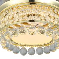 China 100mm Diameter LED Ceiling Light Lumen 9W Stamped Aluminum Crystal Lampshade for sale
