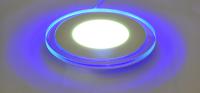China 145mm Diameter LED Ceiling Light Lumen 90LM/W And 6+3W Lace Two Color Panel for sale