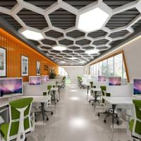 China Fashion Perforated Aluminium Hexagon Ceiling Tiles Soundproof Customizable for sale