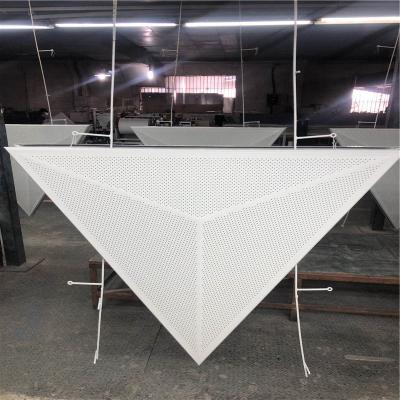 China 1200x1200x1200mm Aluminum Metal Ceiling Clip In Metal 3D Triangle Ceiling for sale