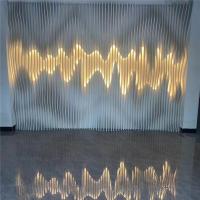 China 3.0mm Thickness Aluminum Ceiling Design Customized Wave Wall Baffle for sale
