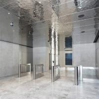 China 600X1200mm Stainless Ceiling Tiles SS304 Water Effect Clip In Ceiling for sale