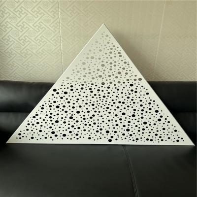 China 0.9mm Aluminum Metal Ceiling Triangle Shaped Clip In Suspended Perforated Ceiling Tile for sale
