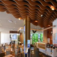 China 2mm Thickness Aluminum Baffle Wave Ceiling  For Office Building for sale