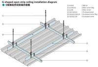 China 15mm Height G Strip Aluminum Metal Ceiling For Metro Station for sale