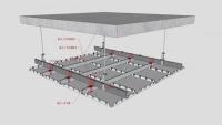 China 1500*4000mm Hook On veneer Aluminum Metal Ceiling For Metro Station for sale
