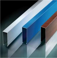 China fireproof Aluminum U Baffle Ceiling 300*15*3000mm For Shopping Mall for sale