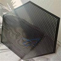 China Customized Metal False Acoustic Ceiling Tile Perforated Clip In Hexagonal for sale