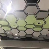 China Aluminum Hexagonal Clip-In Ceiling For Convention Center Wall Decoration for sale