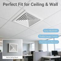 China Square Aluminum 1100 Ceiling Air Diffuser Fireproof Bake Surface Finished for sale