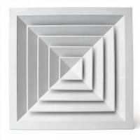 China Square Aluminum 1100 Ceiling Air Diffuser Fireproof Bake Surface Finished for sale