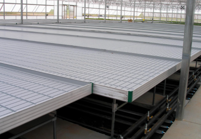 China Hydroponics Growing System Greenhouse Benches 4x8 Rolling Grow Tables for sale