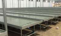 China Hydroponics Growing System Greenhouse Benches 4x8 Rolling Grow Tables for sale