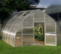China Clear Polycarbonate Sheet Greenhouse With UV Protection Fire Resistant Coating for sale