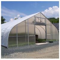 China Polycarbonate Tunnel Greenhouses With Climate Control Galvanized Steel Frame for sale